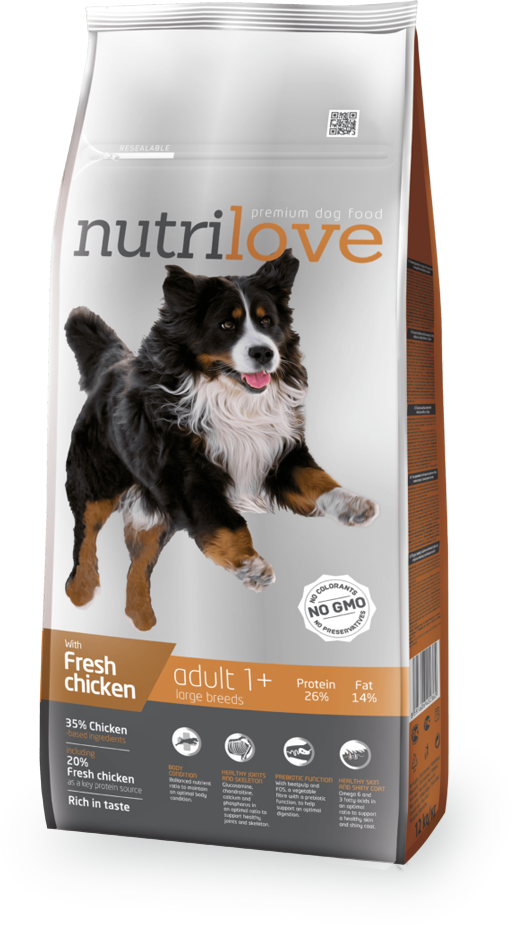 Nutrilove Adult Large Dog Chicken - Dry 12kg – WhiteFoxx